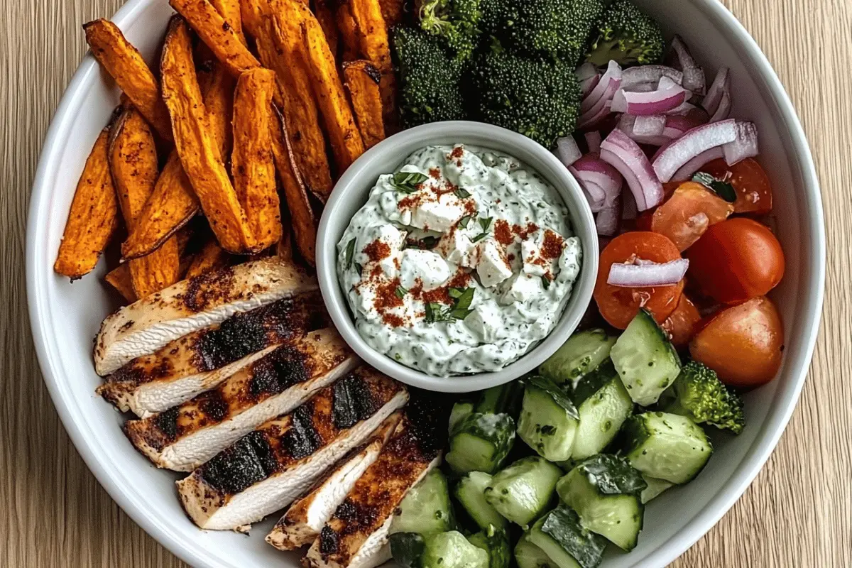 Grilled Chicken Power Bowl with Tzatziki