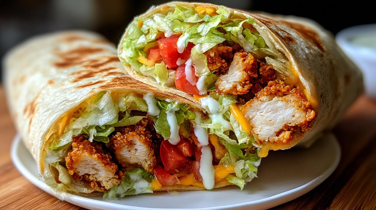 Crispy 27g Protein Healthy Chicken Crunch Wrap Recipe - yummydiches